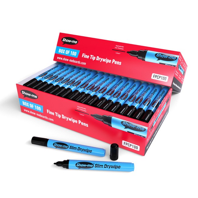 Show me drywipe pens fine point black - FPCP100 - E B Erskine